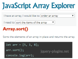 Javascript Array Explorer Jquery Plugins