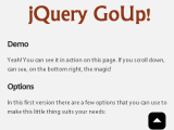 Jquery Goup Jquery Scroll To Top Plugin Jquery Plugins