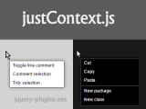 Justcontext Js Styleable Context Menu With Javascript Jquery Plugins