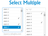 Multiple Select Jquery Plugins