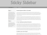 Sticky Sidebar Jquery Plugin Jquery Plugins