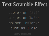 Text Scramble Effect With Javascript Jquery Plugins