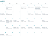 Javascript Event List Calendar Chart Jscharting