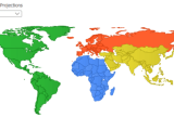 Javascript Interactive World Map Projections Jscharting