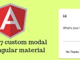 Angular7 Custom Modal Using Angular Material Tutorial Json World