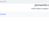 Child Routing In Angular Application Json World