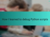 How I Learned To Debug Python Scripts Jstolarek