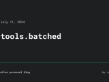 Itertools Batched Jakub Szafran Personal Blog