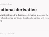 Directional Derivative