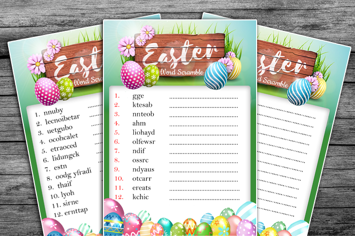 Printable Easter Word Scramble | Just Family Fun