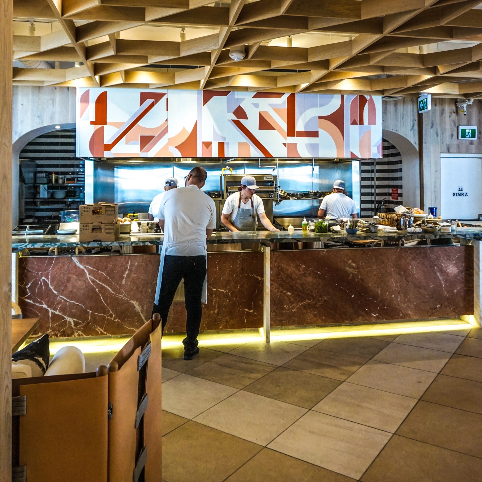 Sitting 44 stories atop the Bisha Hotel in the epicenter