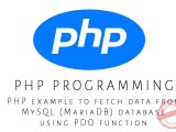Php Example To Fetch Data From Mysql Mariadb Database Using Pdo