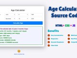 Age Calculator Using Html Css And Javascript Free Source Code Jv
