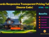 3 Cards Responsive Transparent Pricing Table Using Html And Css Free