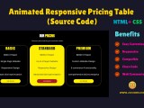 Animated Responsive Pricing Table Using Html And Css Free Source Code