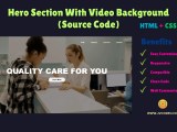 Hero Section With Video Background Using Html And Css Free Source Code