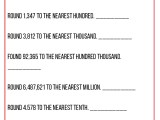 Rounding And Place Value Worksheets