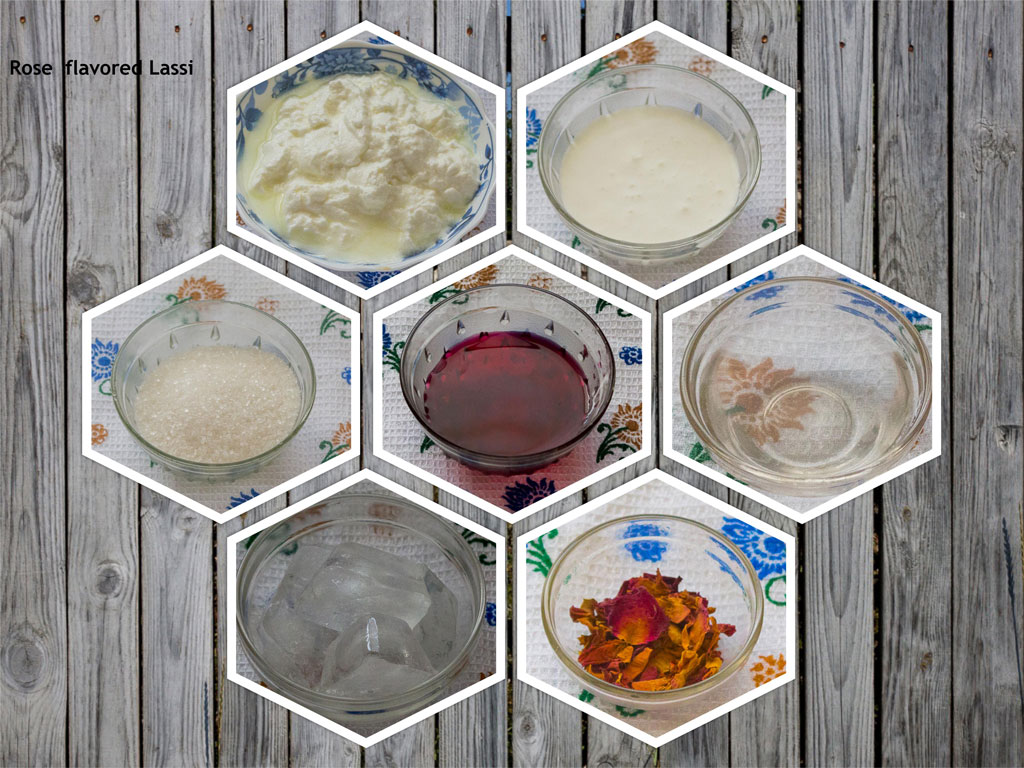 Gulab Lassi-Rose flavored Lassi - Kali Mirch - by Smita