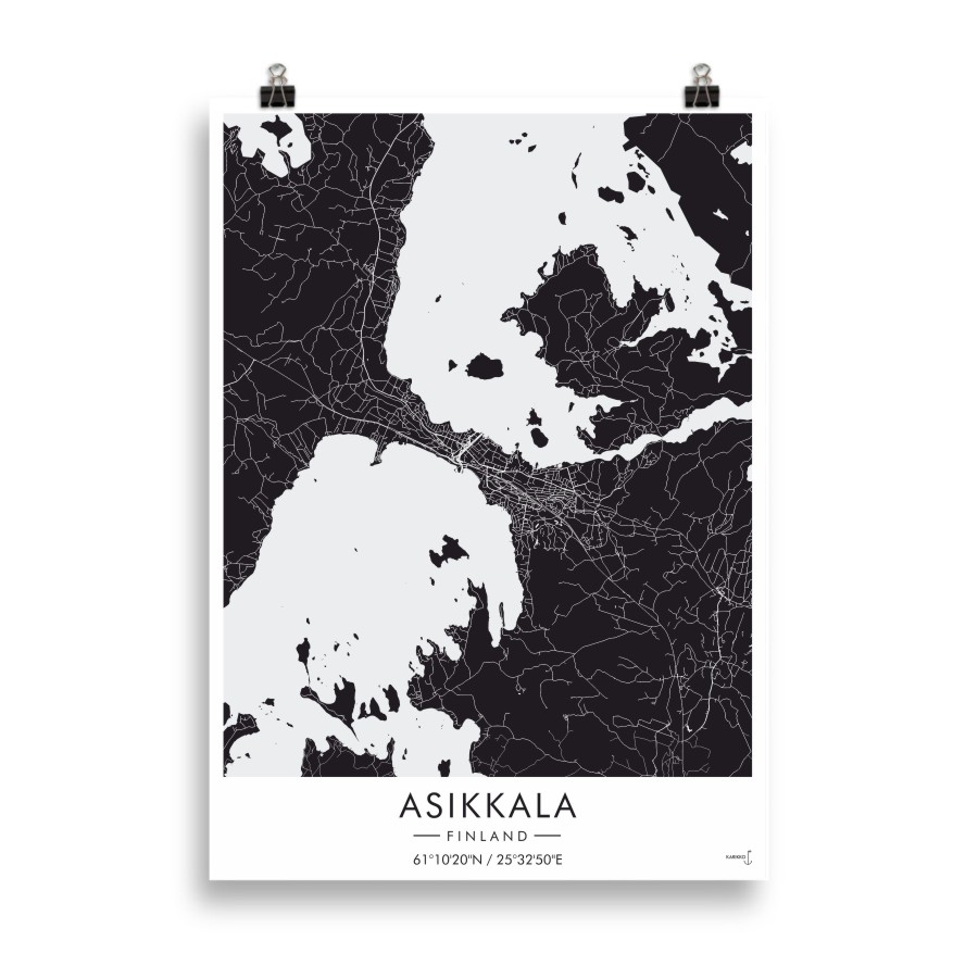 Asikkala juliste musta | Karikko