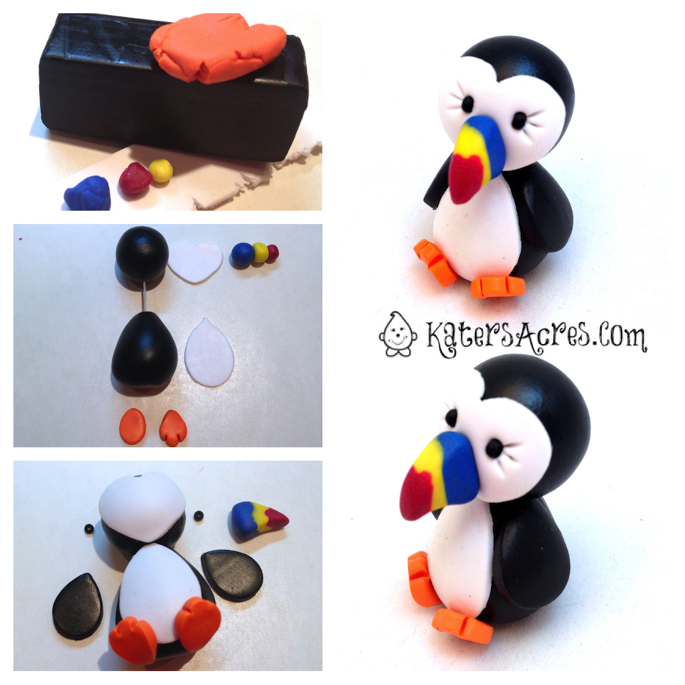 How to Make Your Own Polymer Clay Puffin Tutorial with Photos