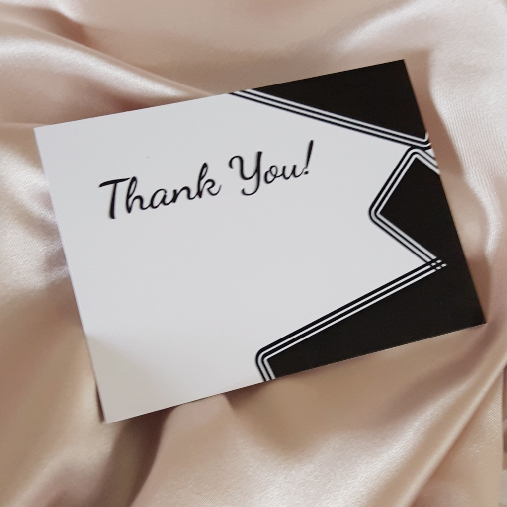 Abstract Rectangle Shape Thank You Card - Katomun