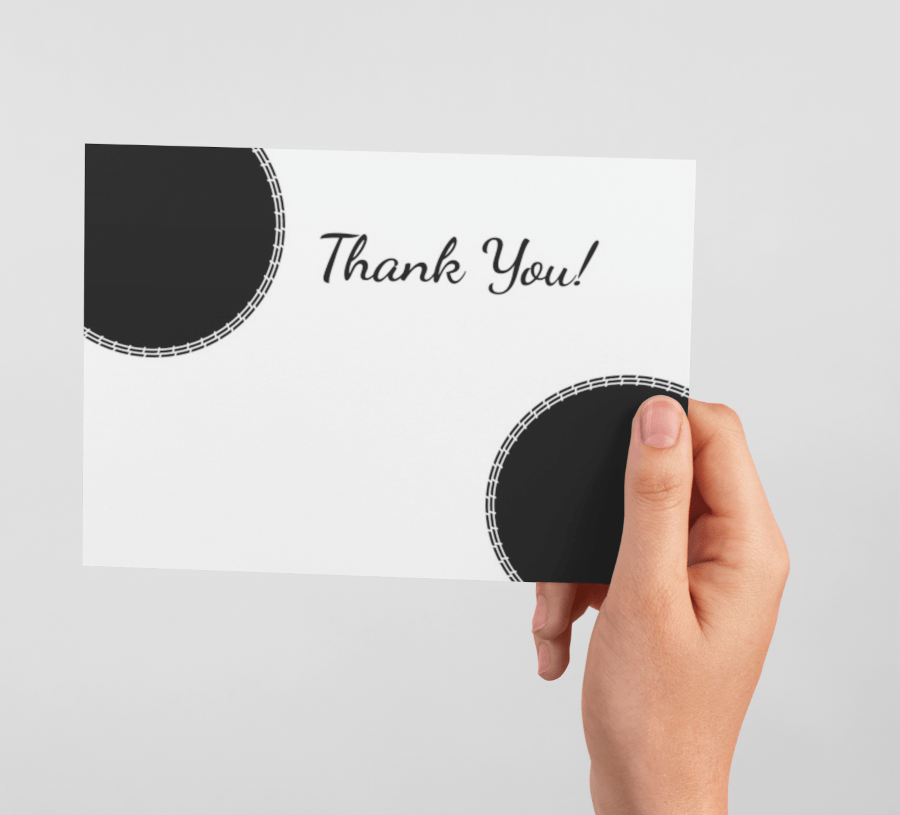 Abstract Circle Shape Thank You Card - Katomun