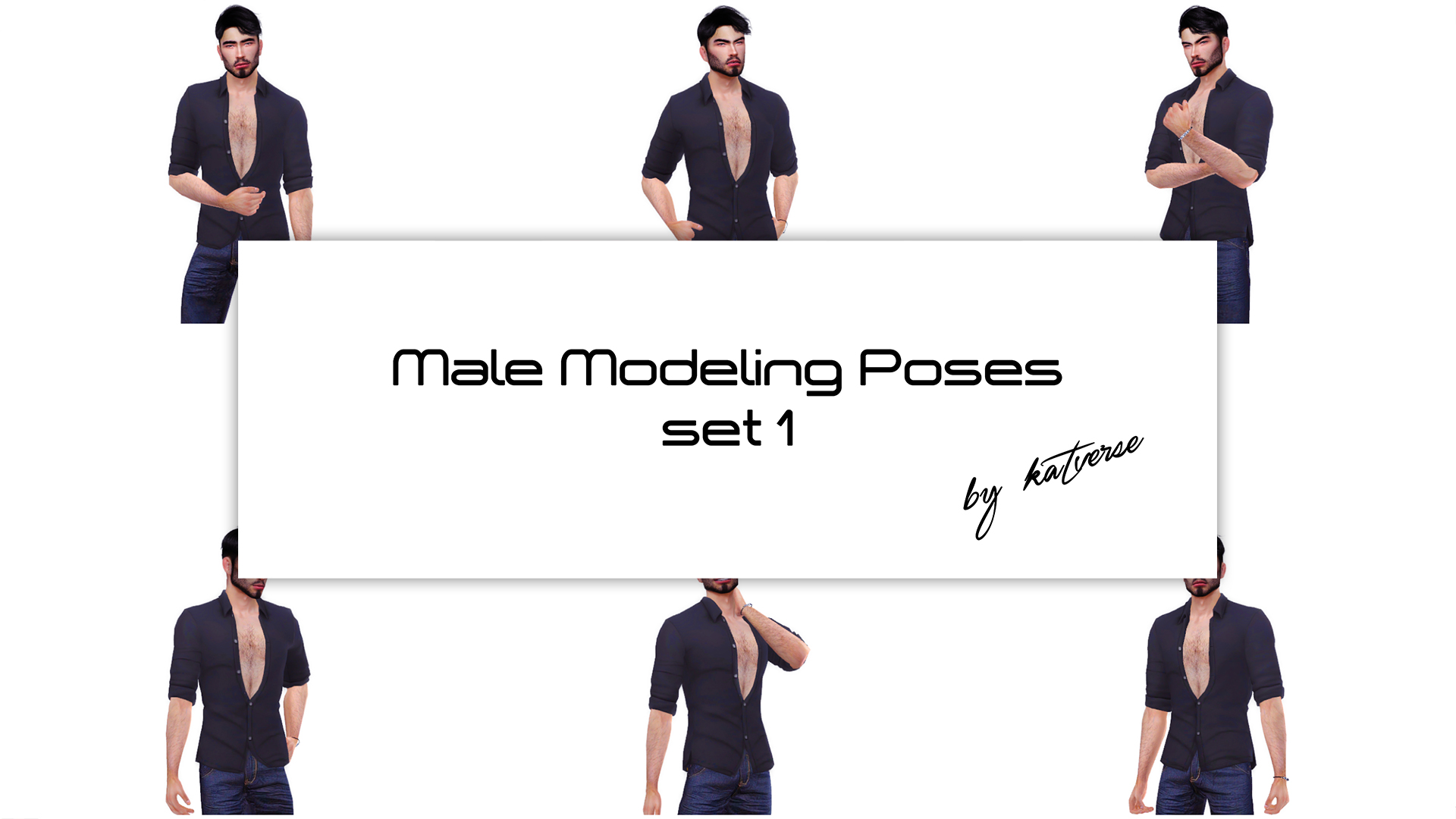 Male Modeling Poses set 1 – Katverse