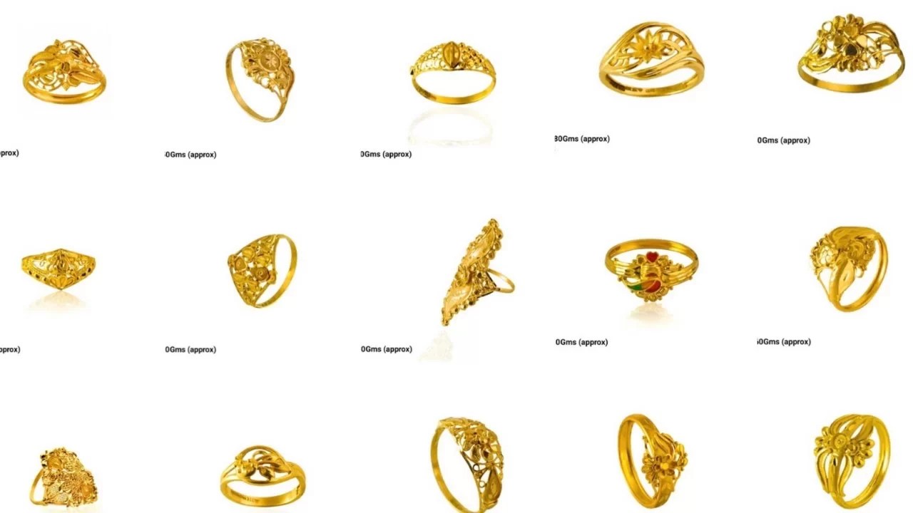 Beautiful gold wedding rings with weight for girls » Kaur Trends®