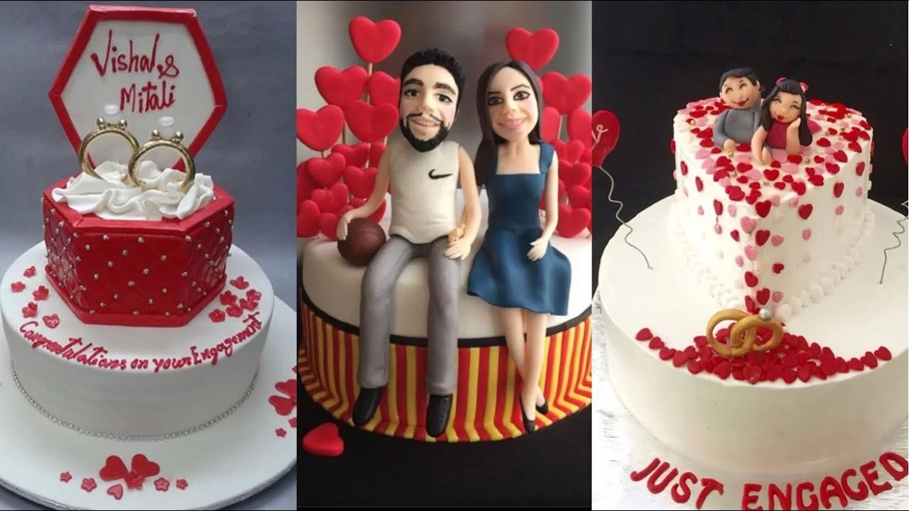 Top 30 beautiful engagement cake designs || cake ideas » Kaur Trends®