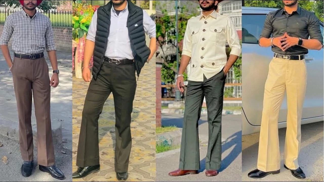 Bell bottom pants again in trends || Stylish design of pants for men ...