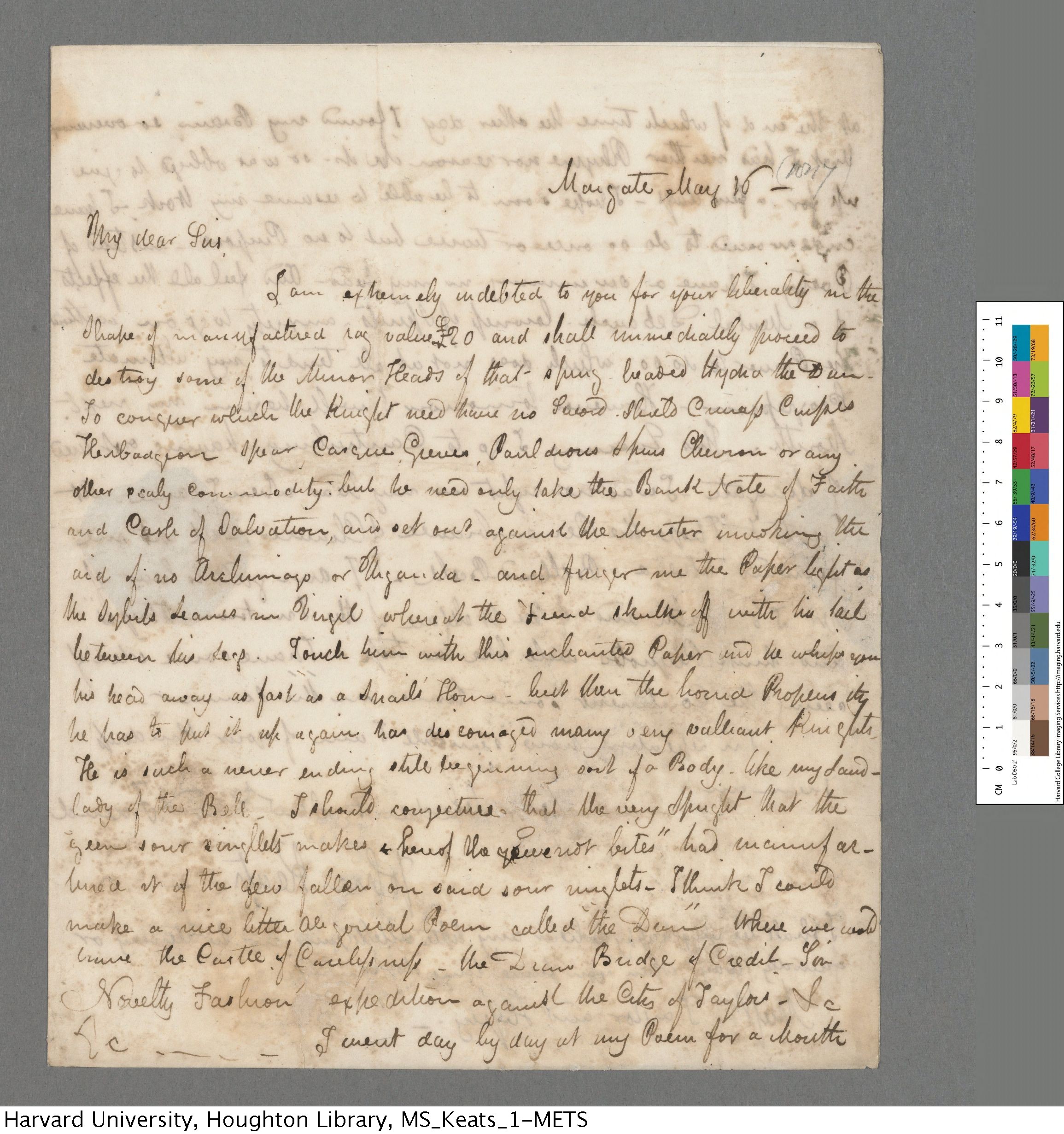 Letter #20: To John Taylor and James Augustus Hessey, 16 May 1817 – The ...