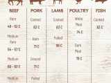 Meat Cooking Temperatures Chart Free Printable