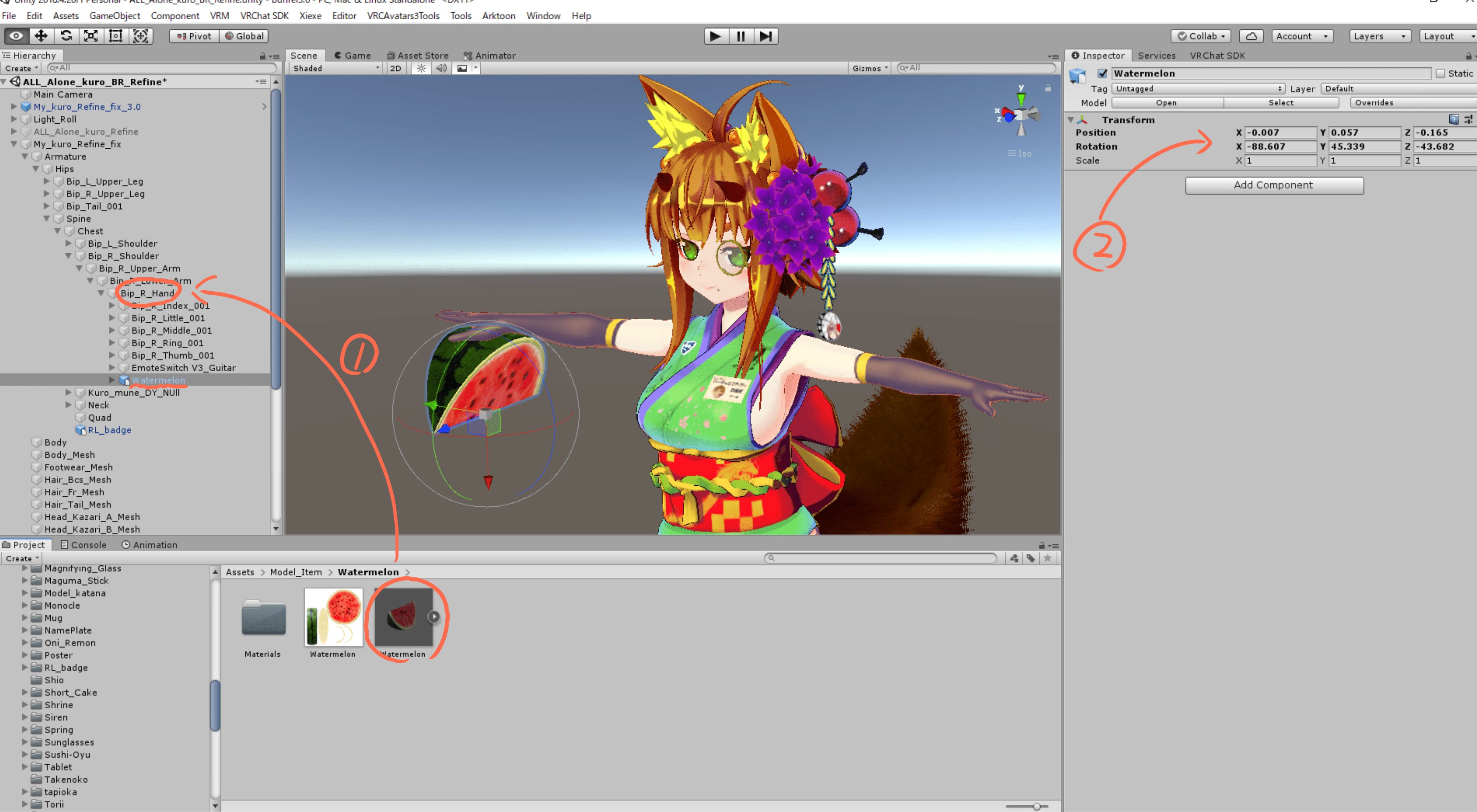 【VRChat】Avatar3.0で物を出し入れ！ "Radial Inventory System" | ケーキのPC情報集会所