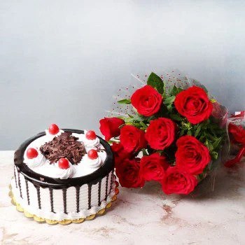 Red Roses Cake Combo - Kekmart
