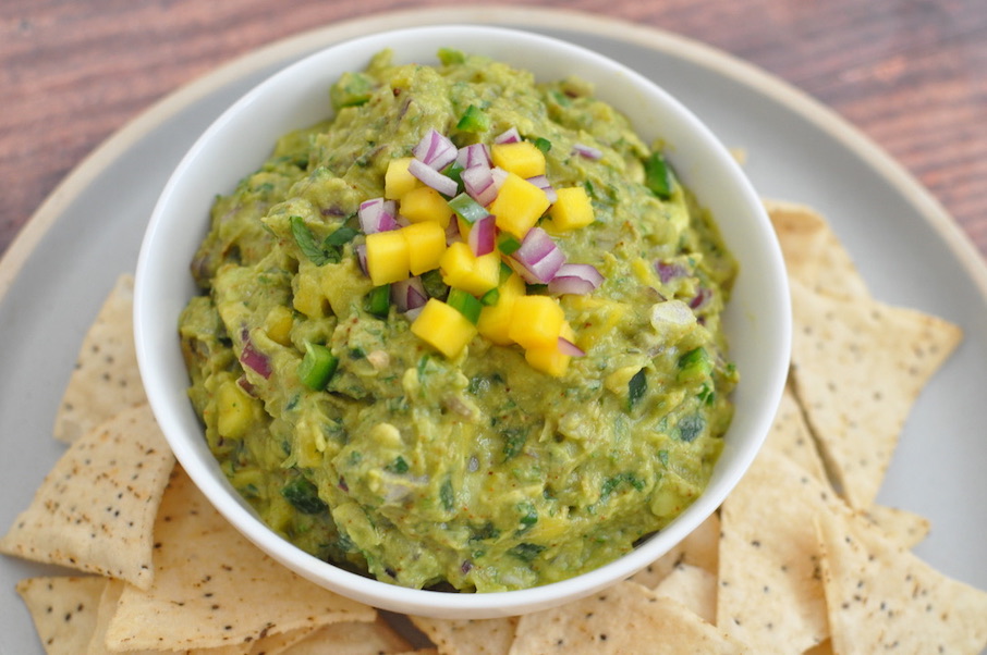 Chipotle Mango Guacamole - Kelly's Clean Kitchen