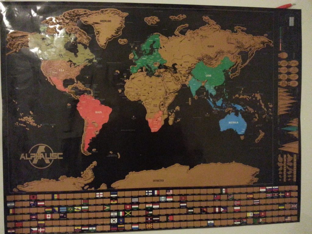 World Map Scratch Map - Travel and Live Free