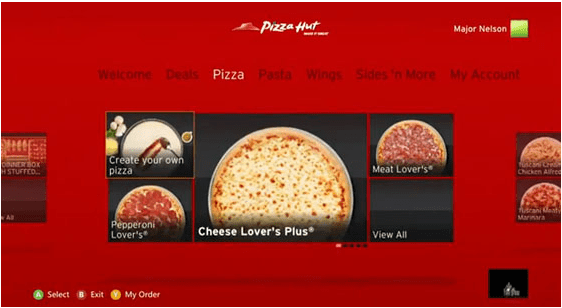 Order Pizza from Xbox | Kerin & Hartley Marketing