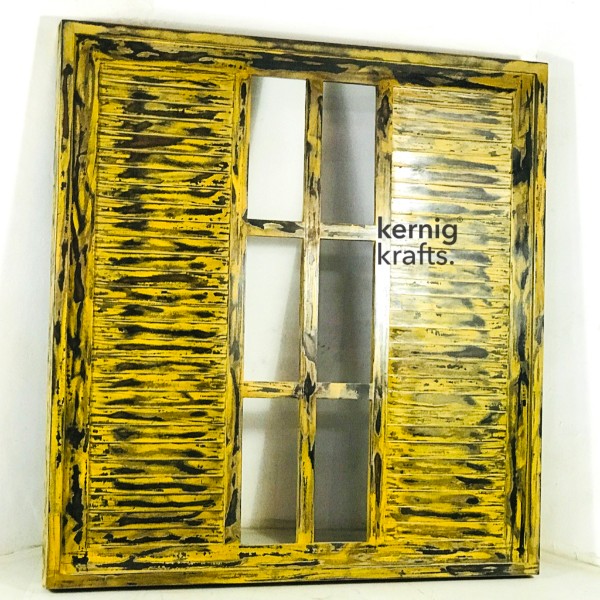 Solid Wood Window In Rustic Finish - Kernig Krafts