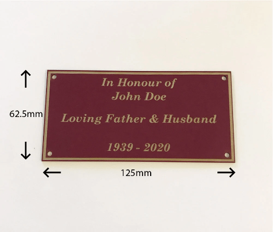 Personalised Memorial Bench Plaque – Key Scribe Falkirk