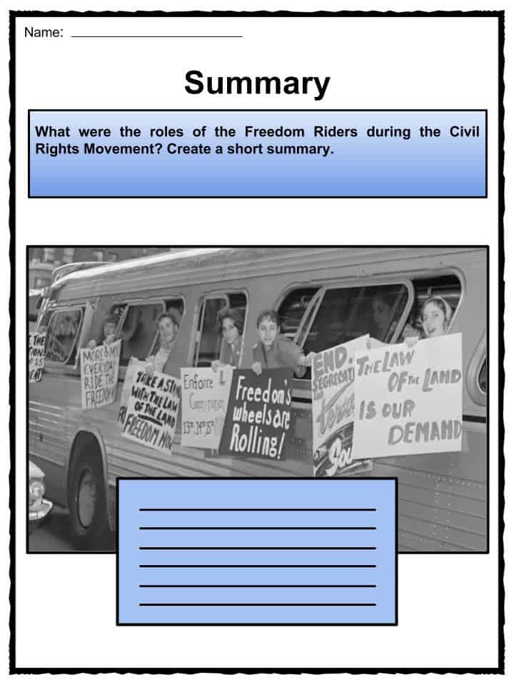 The Freedom Riders Facts, Worksheet, Movement & Impact For Kids