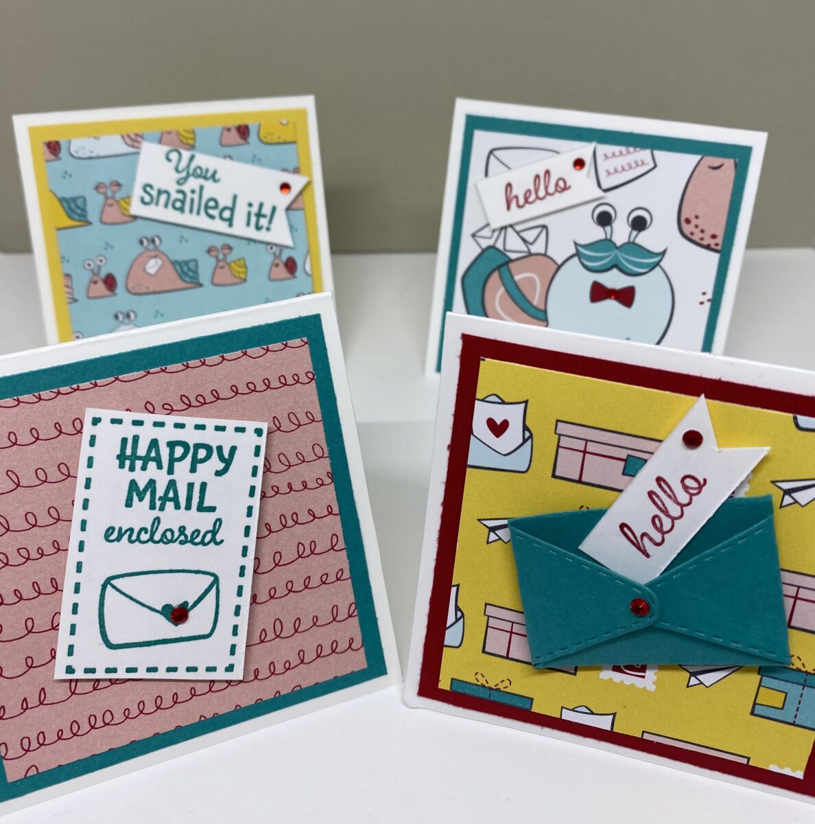 Using the Snail Mail Bundle to create cute Notecards - Kim's Basement ...