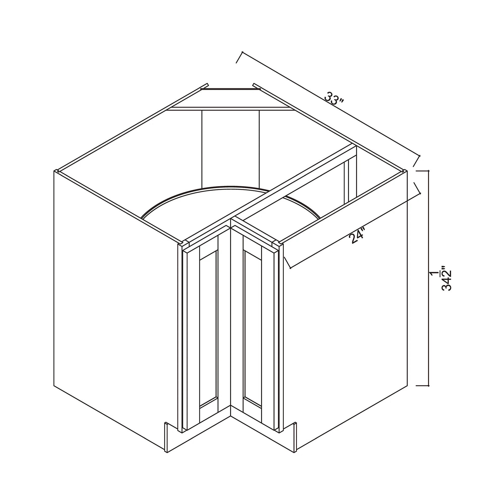 33 Lazy Susan Corner Base Cabinet Kitchen Bath Central