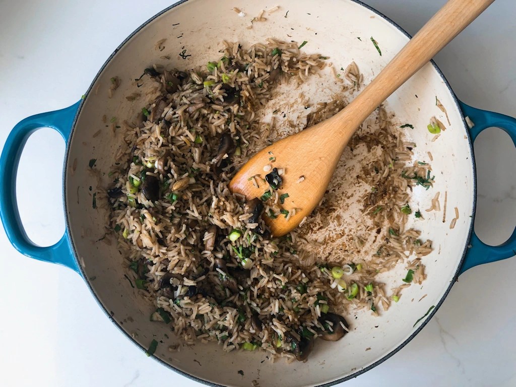 Mushroom Pilau Rice - Kith and Kitchen