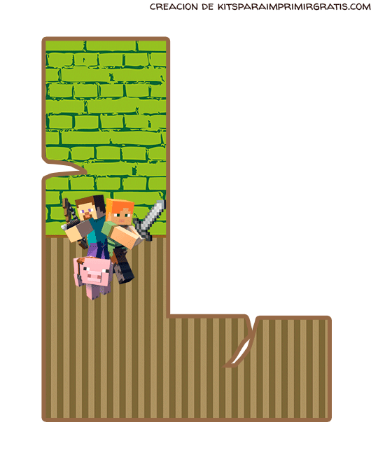 Letras MINECRAFT Abecedario para imprimir – Kits para imprimir gratis