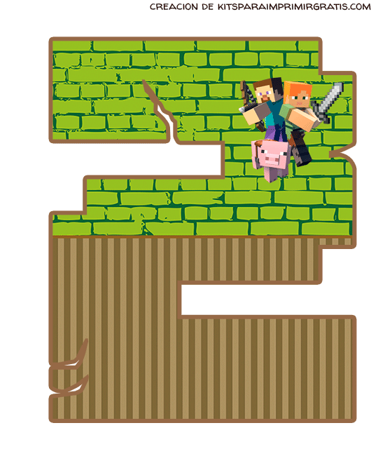 Numeros de Minecraft para Imprimir Gratis – Kits para imprimir gratis