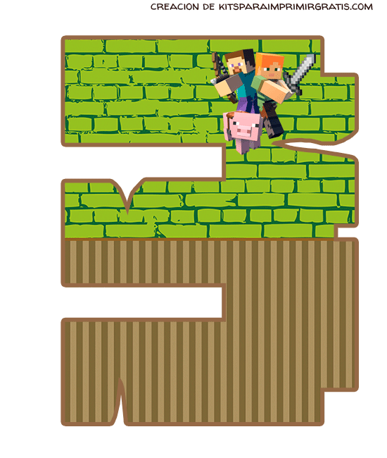 Numeros de Minecraft para Imprimir Gratis – Kits para imprimir gratis