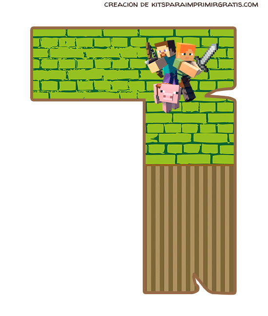 Numeros de Minecraft para Imprimir Gratis – Kits para imprimir gratis