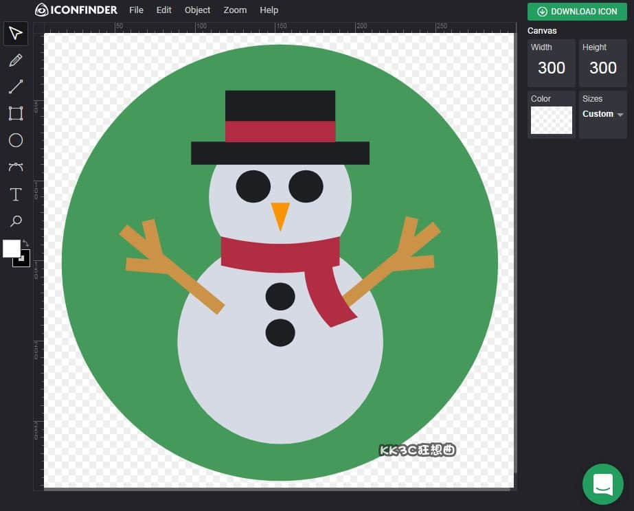 ICONFINDER 線上免費圖示產生器，100%客製化、編輯簡單，可儲存成 SVG 和 PNG 格式 - KK3C狂想曲