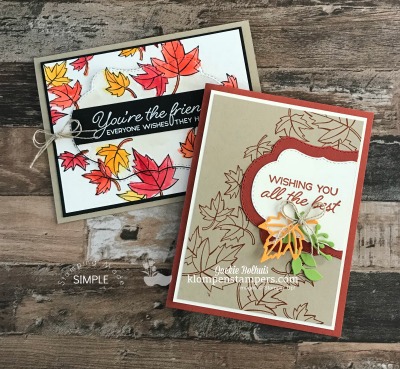 2 Fall Card Design Ideas Using Blended Seasons - Klompen Stampers
