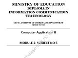 Computer Application Ii Theory Practical Knec Notes Knec Notes